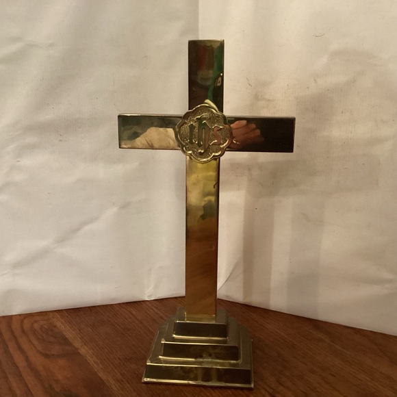 Artistic Mfg. | Accents | Classic I Hs Altar Cross Solid Brass Made In ...